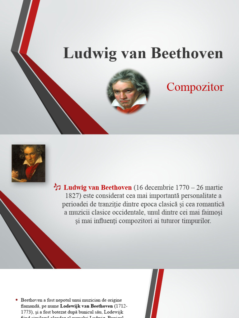 Ludwig Van Beethoven - Prezentare PowerPoint | PDF