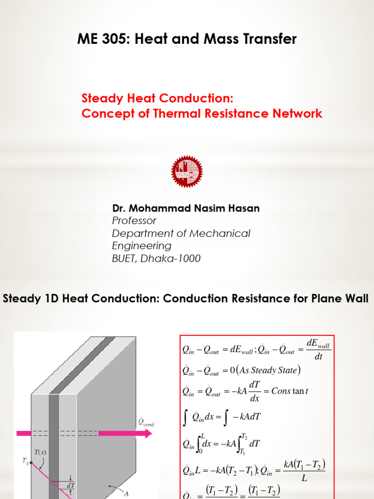 ME 305 C 3 Steady Heat Conduction-Jan 2022 | PDF | Thermal Insulation ...
