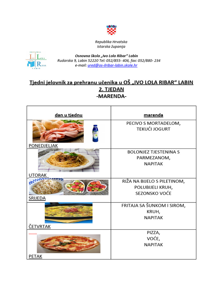 Jelovnik_marenda_2._tjedan | PDF