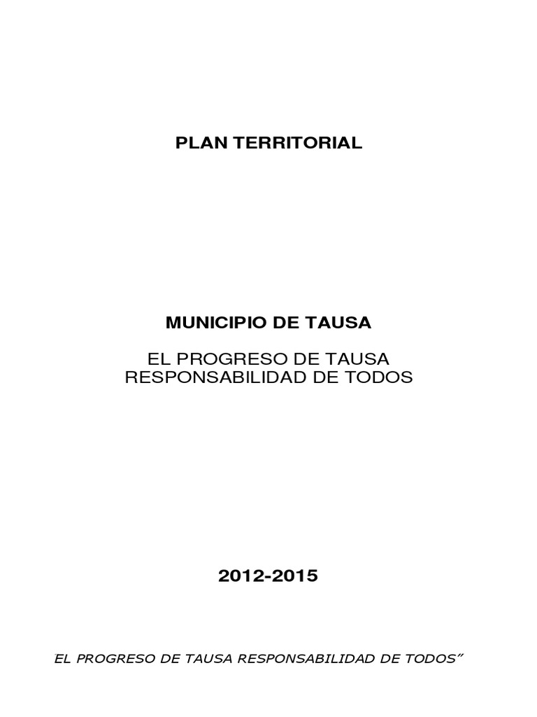 TAUSA - Plan Territorial de Salud | PDF
