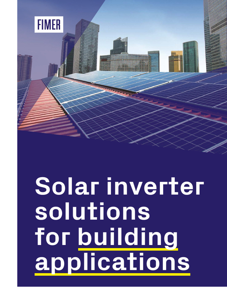 FIMER Brochure Building Applications en RevD 2 | PDF | Photovoltaics ...