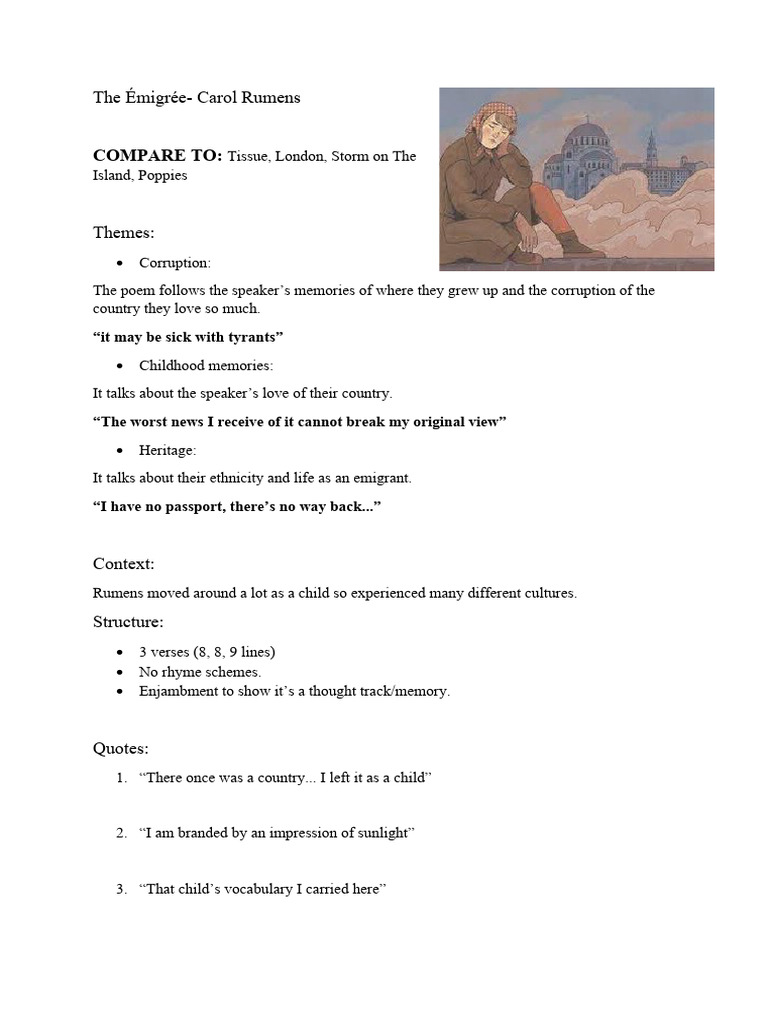 The Émigrée - Revision Page | PDF