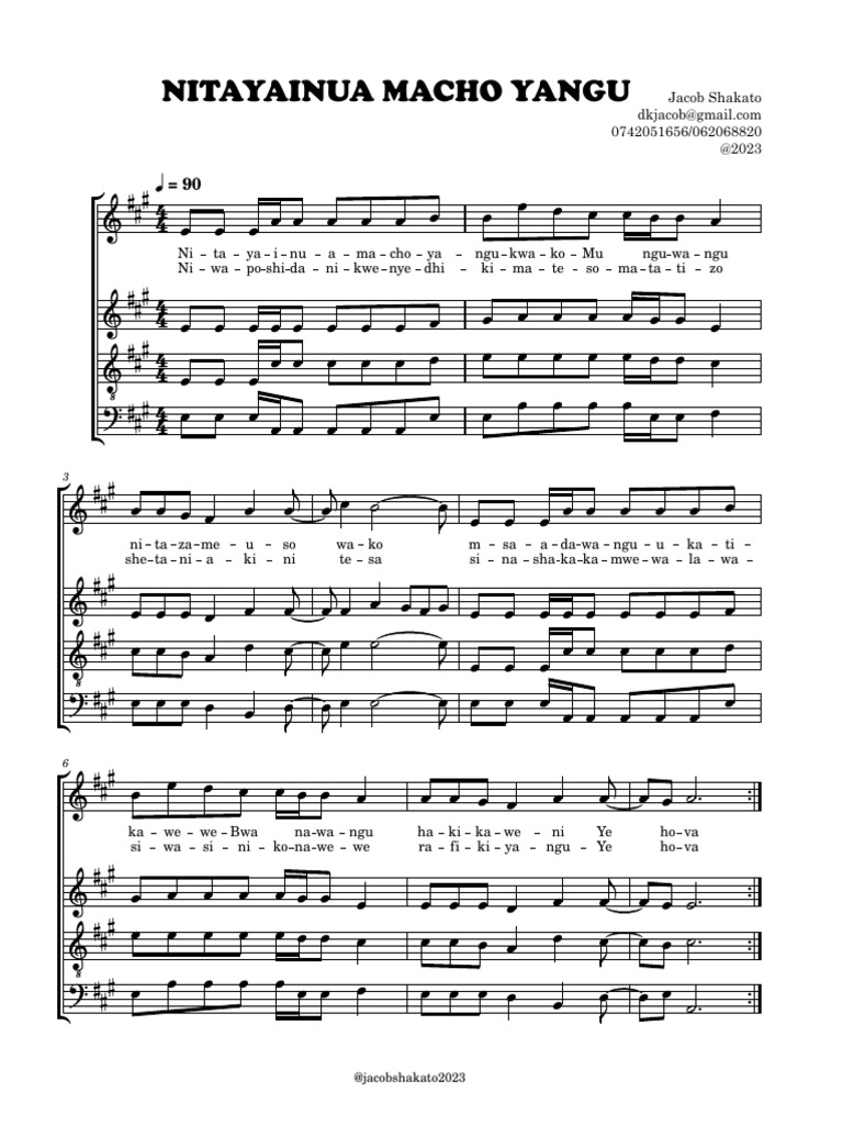 NITAYAINUA MACHO YANGU | PDF