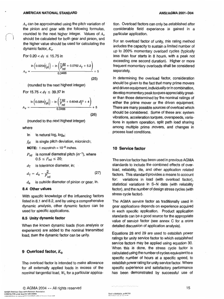 Ansi Agma 2001 D04 (23 44) | PDF | Gear | Physical Sciences