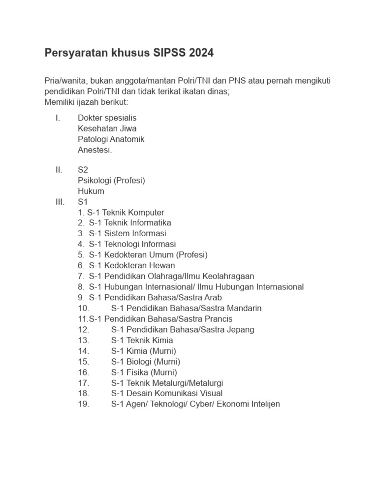 SIPSS | PDF | Karier & Perkembangan