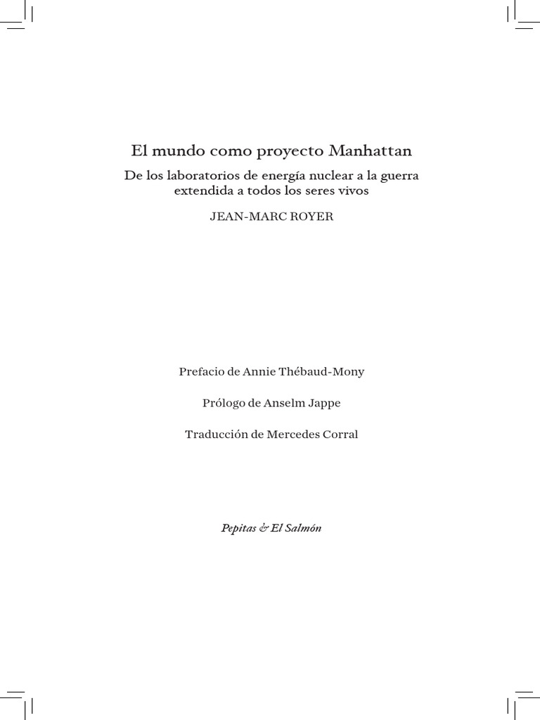 El Mundo Como Proyecto Manhattan | PDF | Proyecto Manhattan | La ...