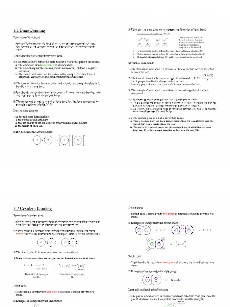 Chemical Bonding | PDF | Chemical Bond | Ionic Bonding