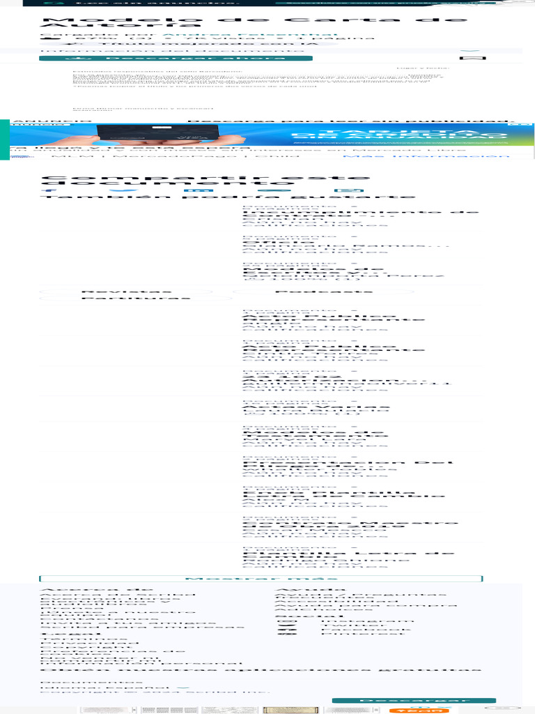 Modelo de Carta de Autoría PDF | PDF