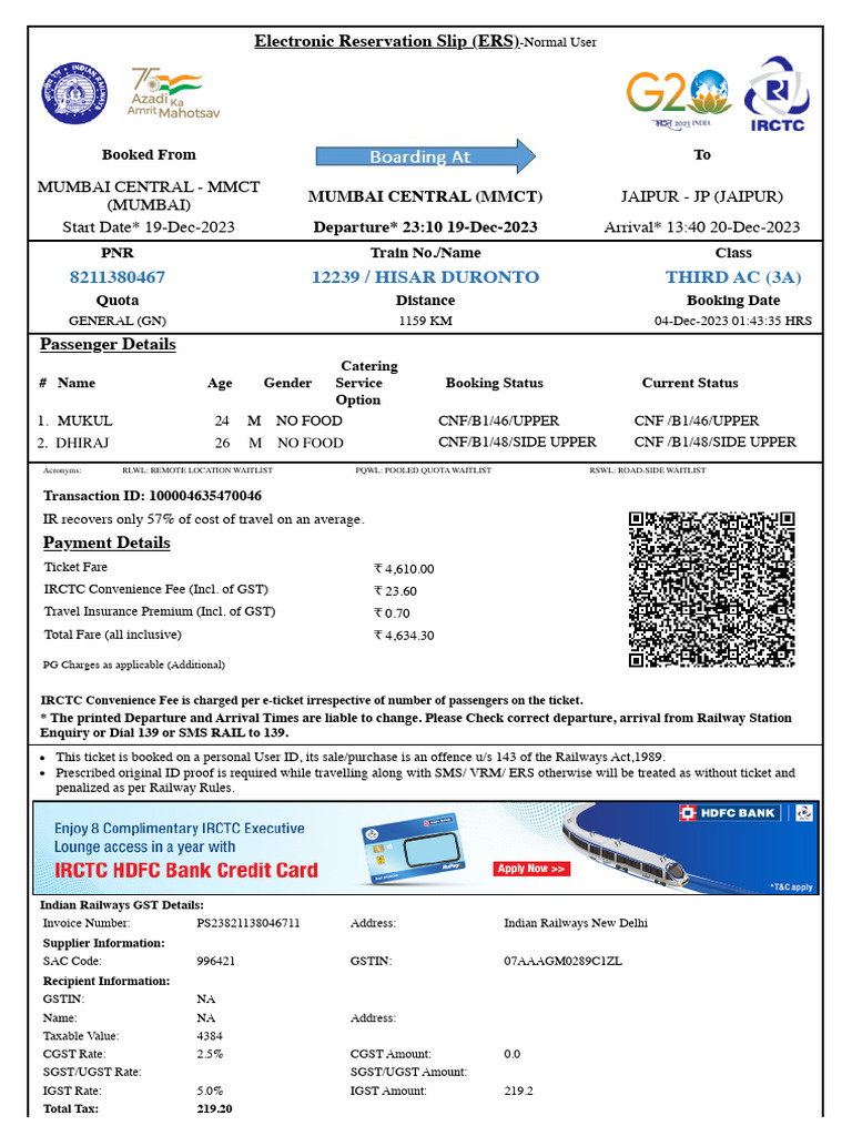 Railway | PDF | Identity Document | Payments