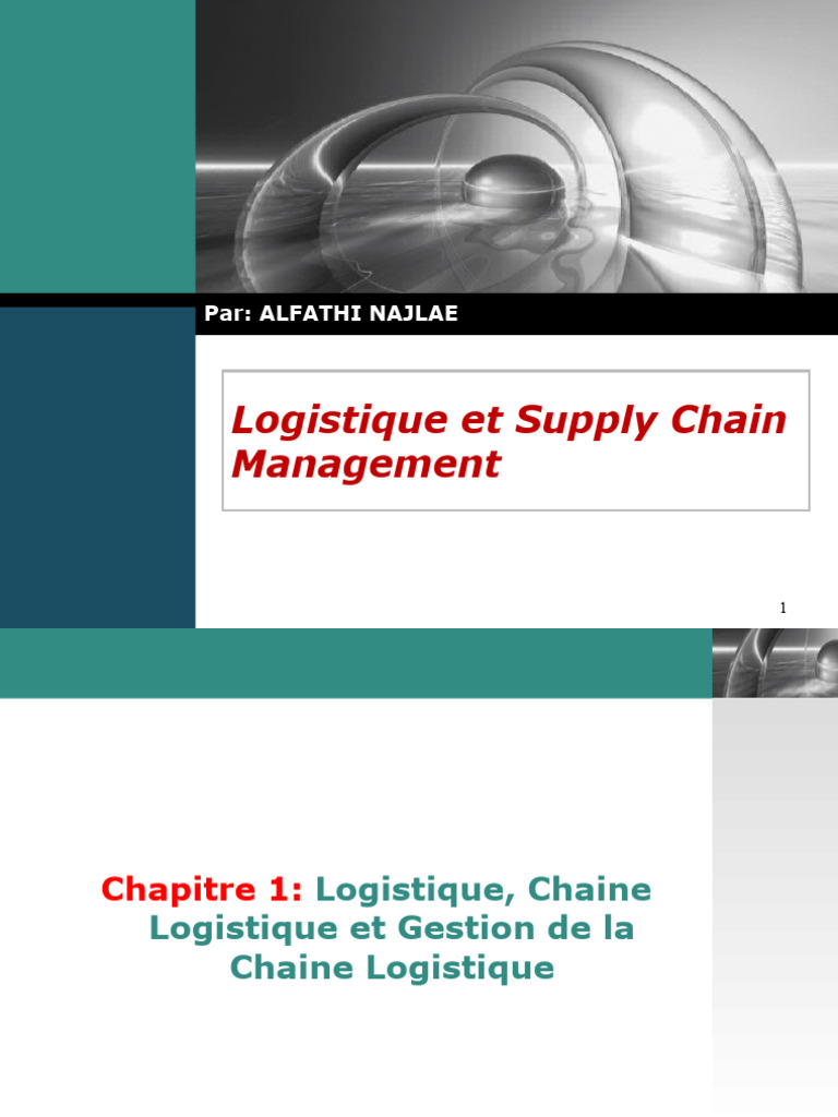 Logistique Chap 1 | PDF | Logistique | Gestion de la chaîne logistique