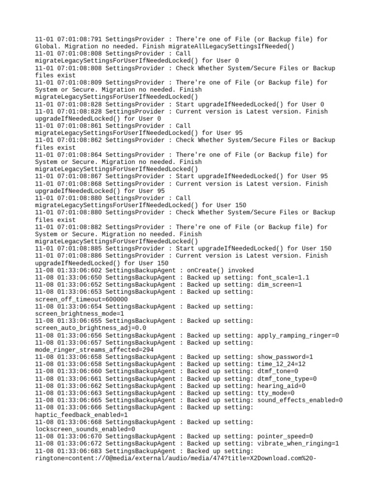 Settings Provider Pdf Java Programming Language Backup
