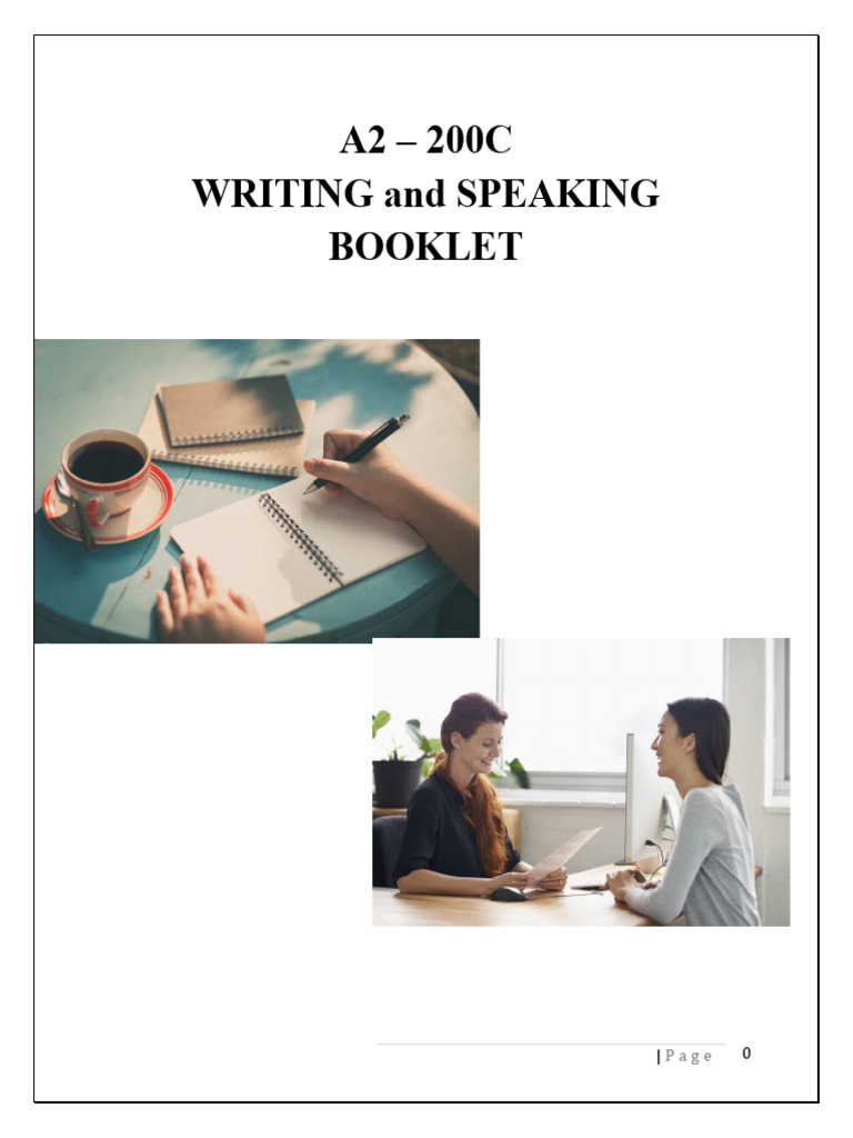 A2 - 200C - Writing & Speaking Booklet - PDF - Updated - 11.14.2022 | PDF