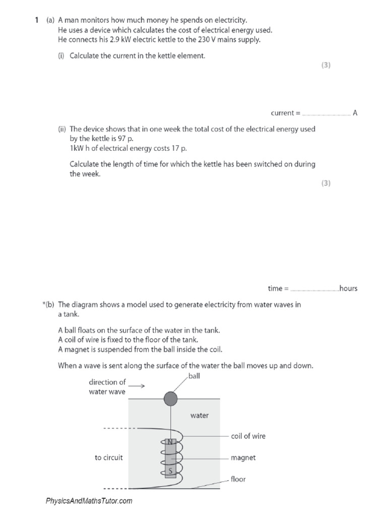 Practical Electricity 1 QP | PDF