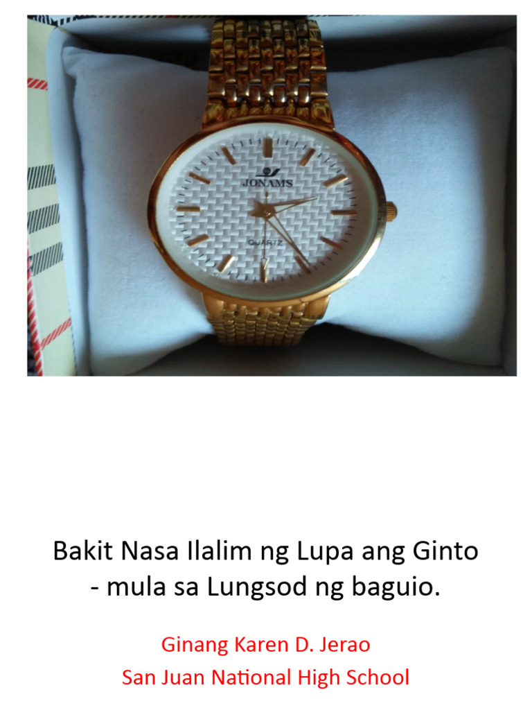 Bakit Nasa Ilalim NG Lupa Ang Ginto | PDF