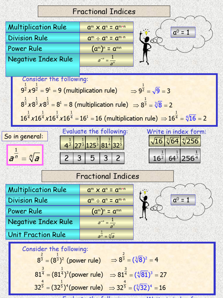 Indices (Rules 2) | PDF | Mathematics | Mathematical Objects