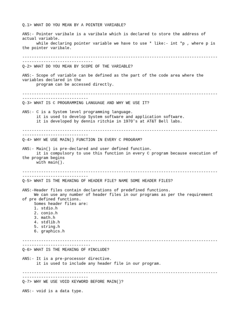 C Lang | PDF | Pointer (Computer Programming) | Control Flow