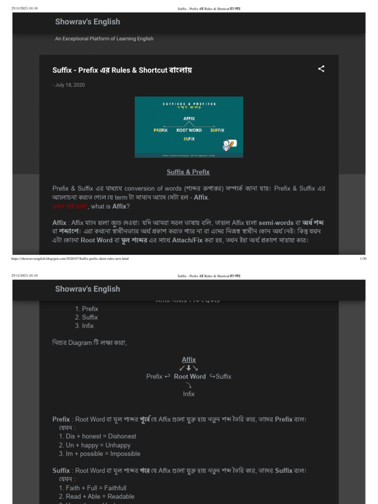 Suffix - Prefix Rules & Shortcut | PDF