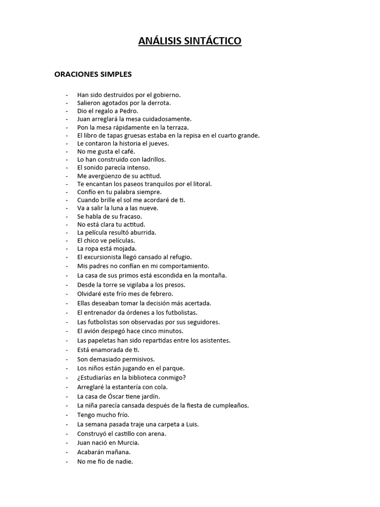 Clases Sintaxis | PDF