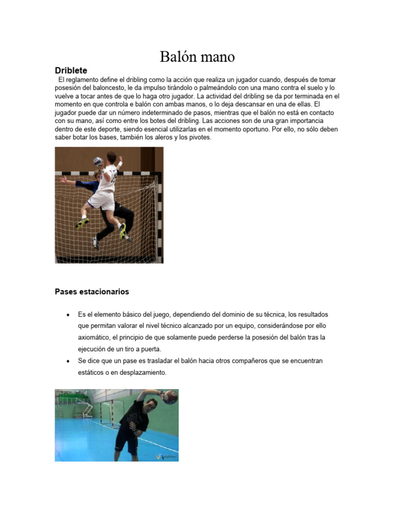 Balón Mano | PDF