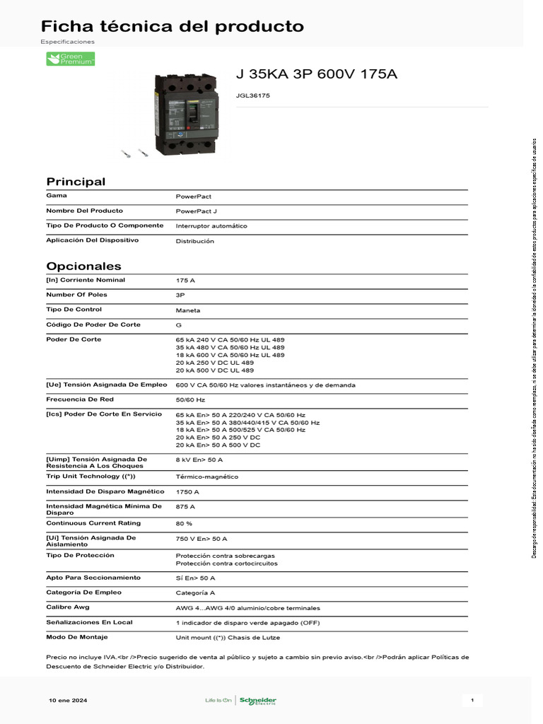 Schneider Electric - Interruptores-en-caja-moldeada-Powerpact-marco-J ...