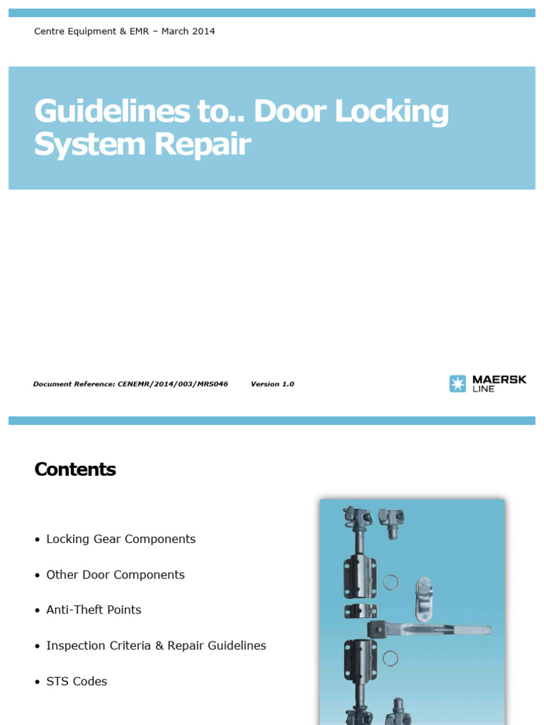 Guidelines To Door Locking System Repair v1 | PDF | Door | Machines