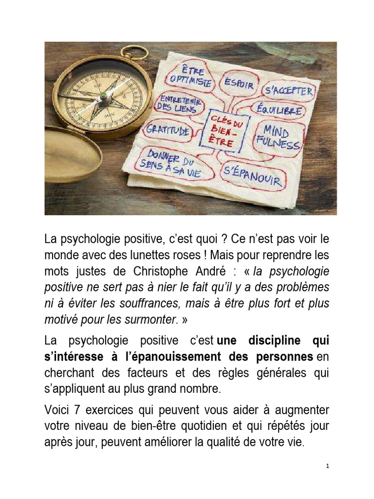 Devhom 7 Exercices De Psychologie Positive Pdf