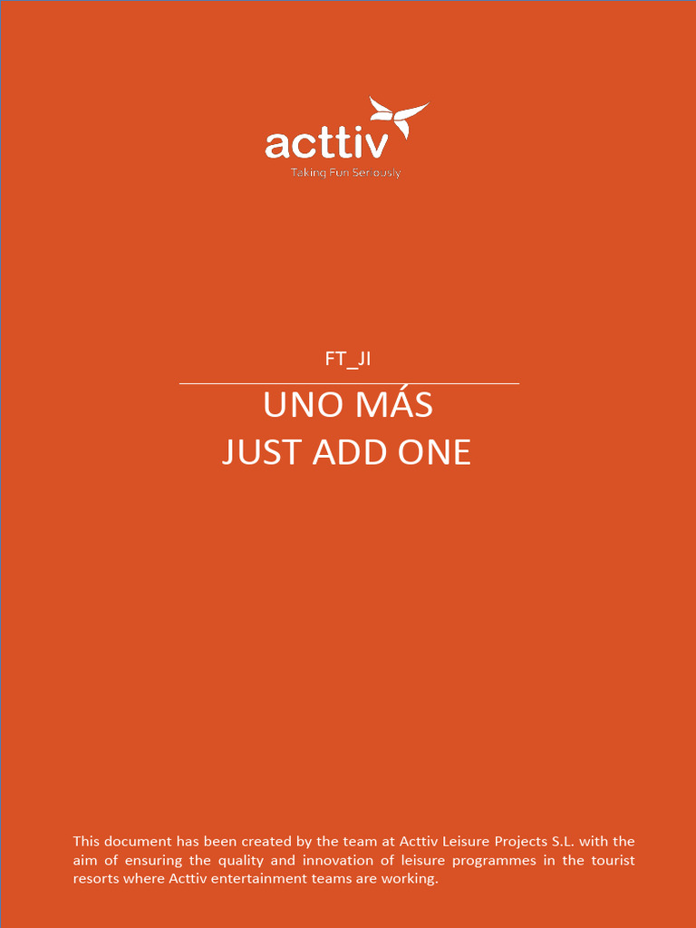 Juego "Uno Más" para Niños en Equipos | PDF