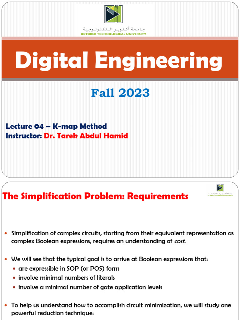 Lecture 04 K Map Method Pdf Mathematics Mathematical Logic