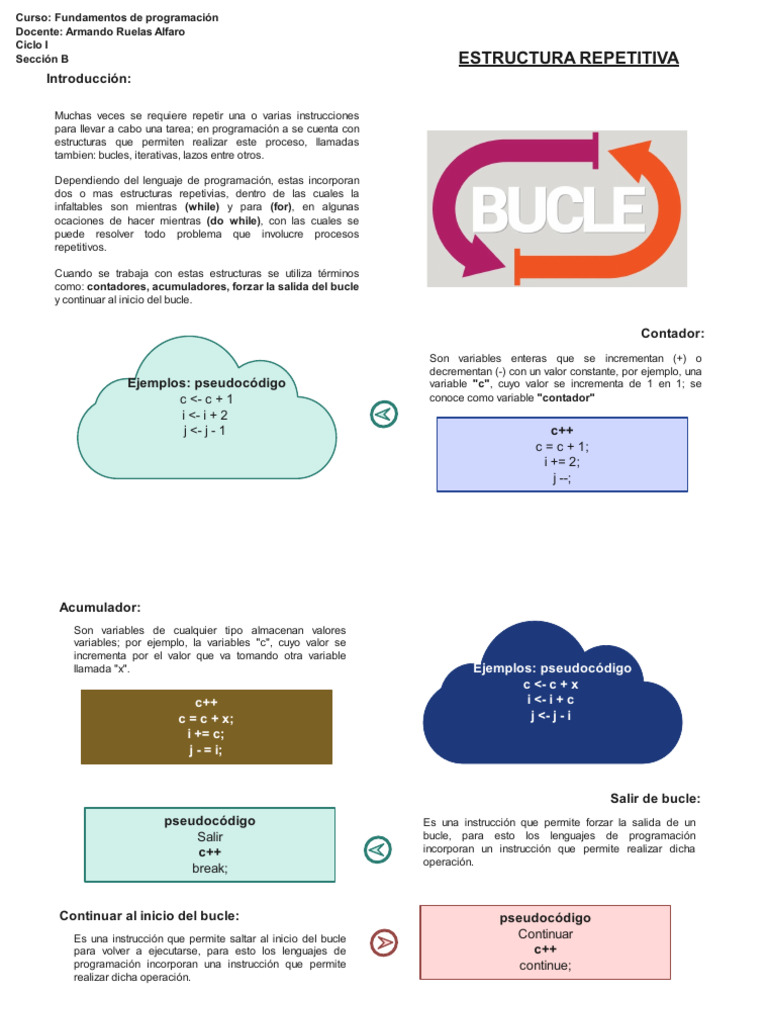 Estructuras Repetitivas en Programación | PDF | Programación de computadoras | Desarrollo de ...