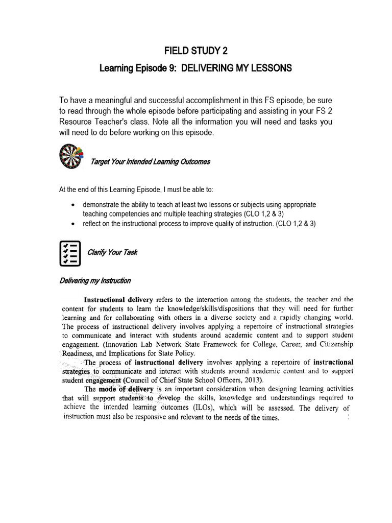 FS2-LearningEpisode-9 FINAL | PDF | Learning | Knowledge