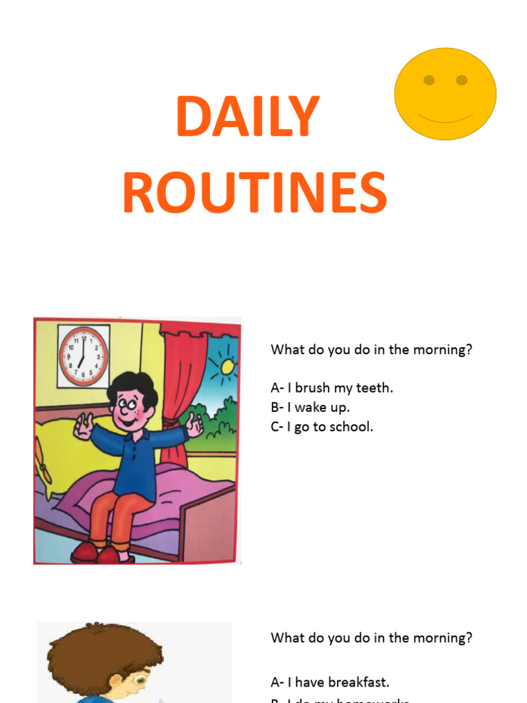 Daily Routines ESL KIDS | PDF