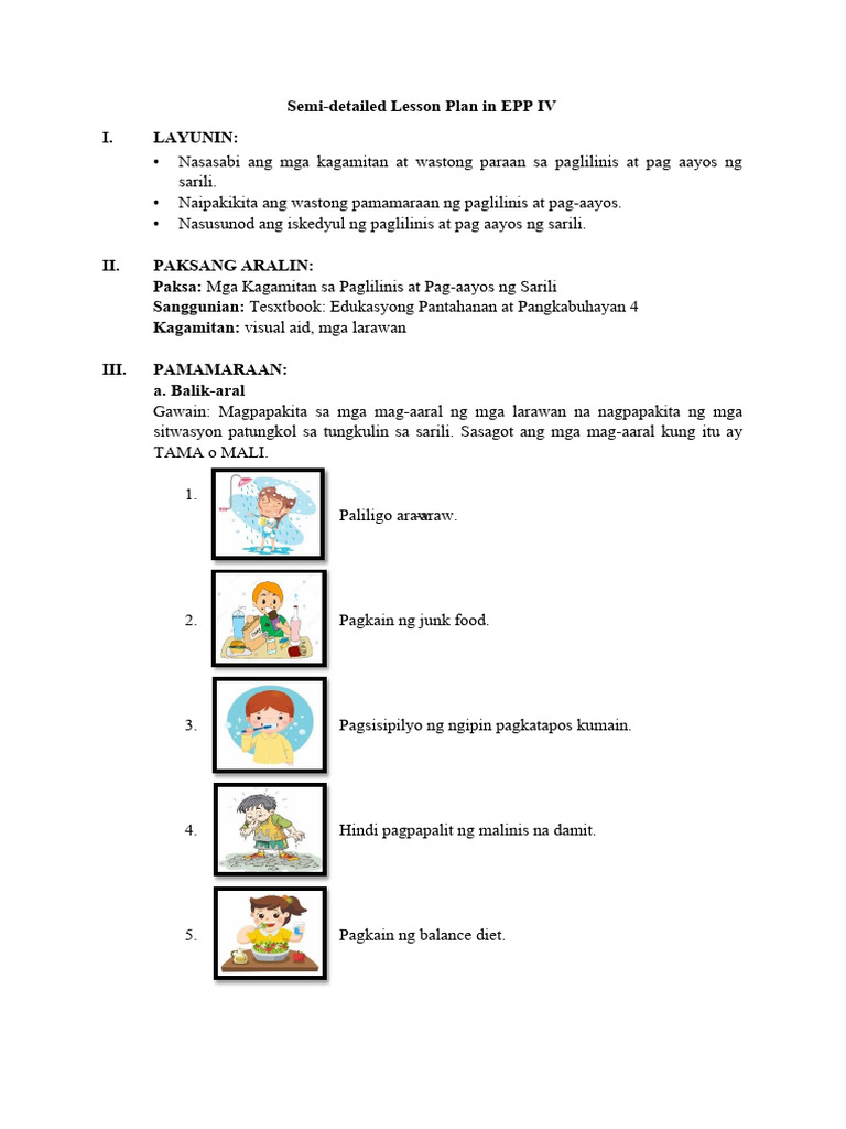 Wenceslao, Ma - Elmiabiancamay Beed 2d Tegr 110 (Semi-Detailed Lesson Plan in Epp IV | PDF