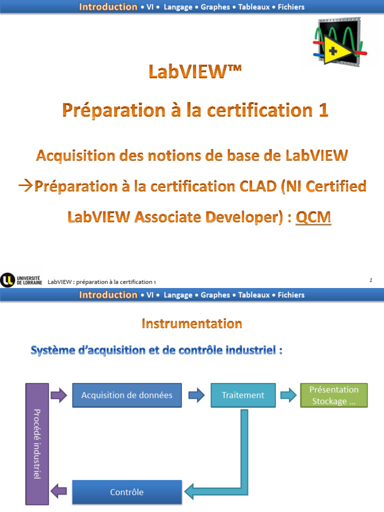 Cours QCM Labview | PDF | Informatique | Informatique