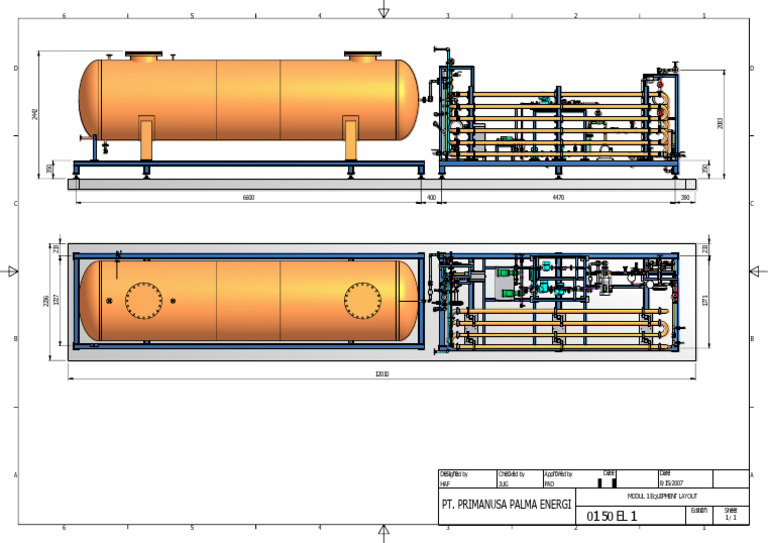 Modul 1 Layout BIODIESEL PLANT 60 KL | PDF