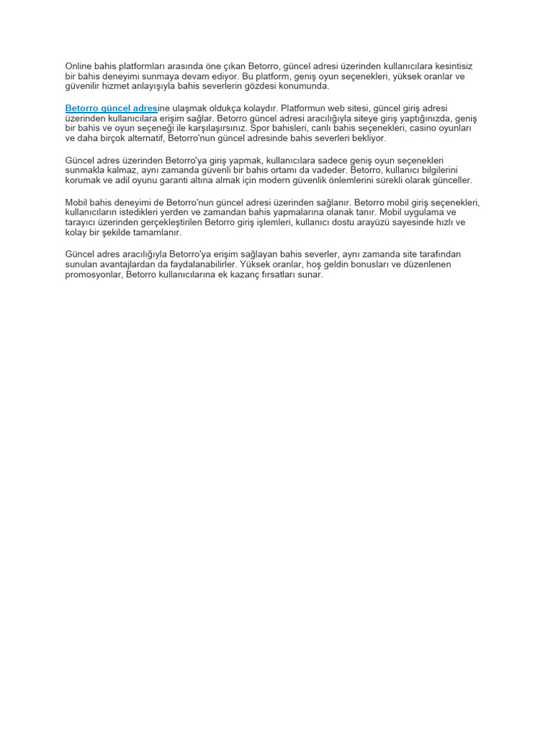 Betorro Guncel Adres | PDF Betorro Guncel Adres | PDF