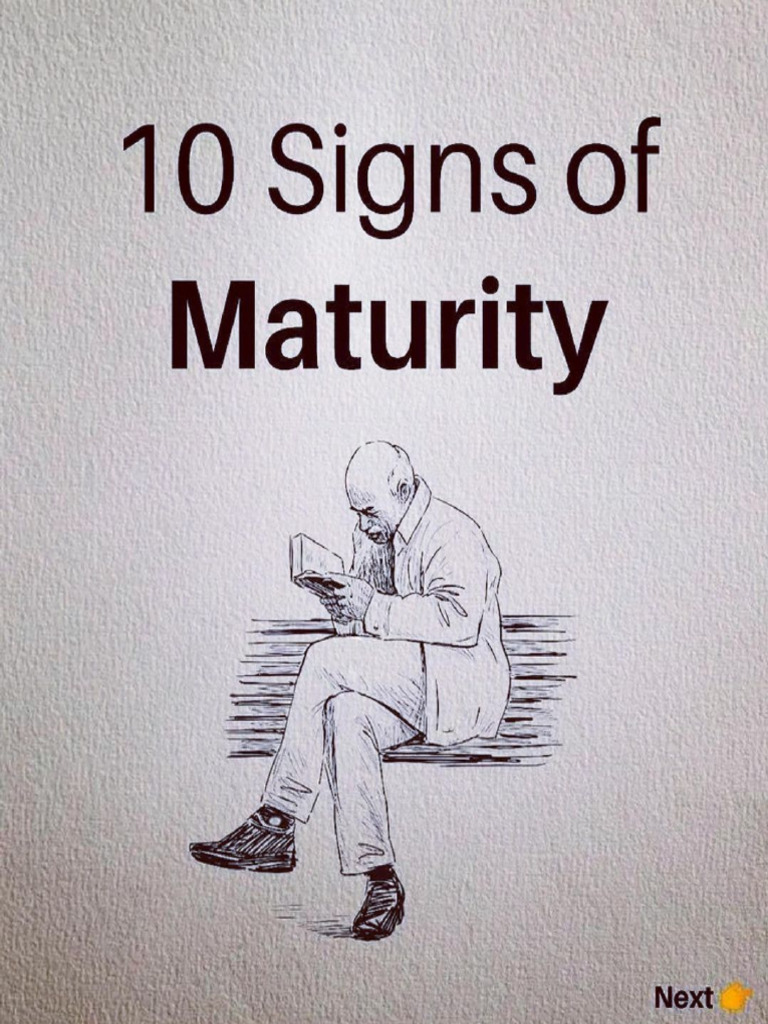 10 Signs of Maturity | PDF