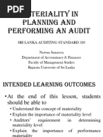 Isa 320 | PDF | Audit | Business Economics