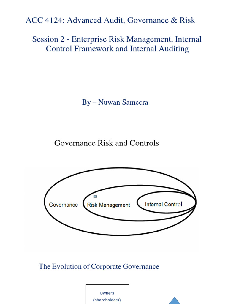 Session 2-ERM, ICF and Internal Auditing | PDF | Internal Control | Internal Audit