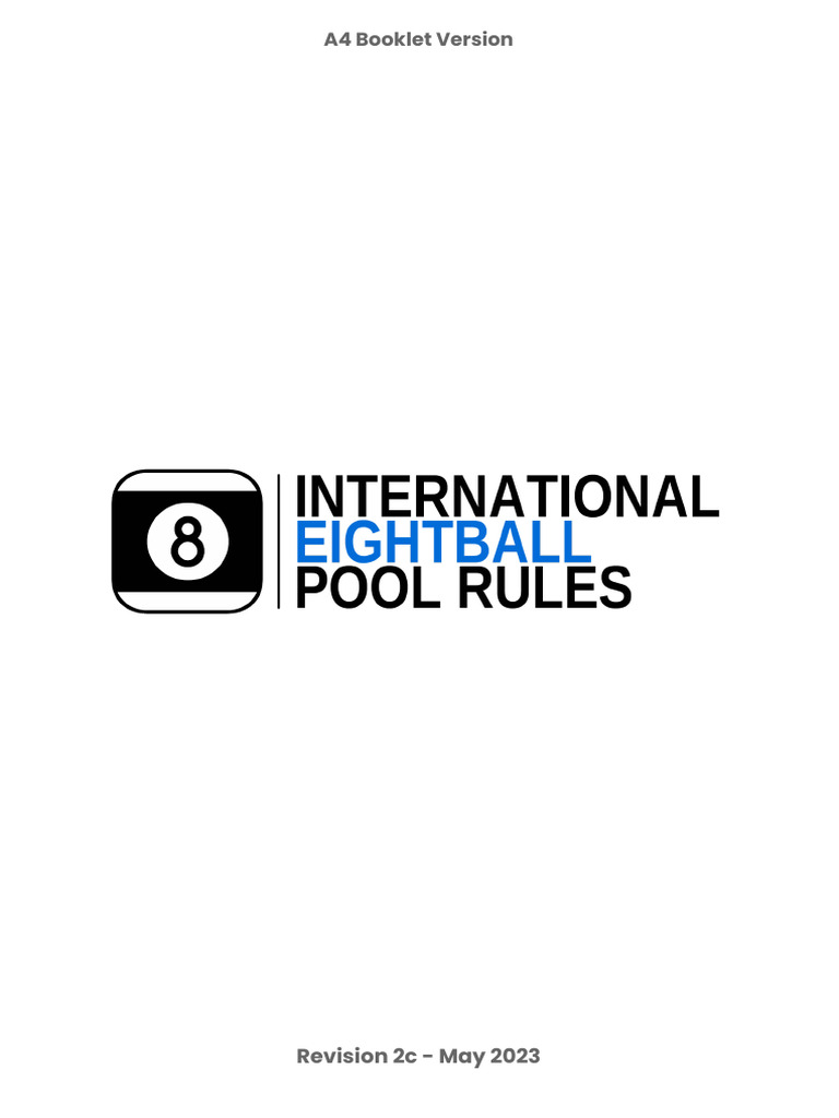 International 8ball Rules 2c May2023 | PDF | Pool (Cue Sports) | Games ...