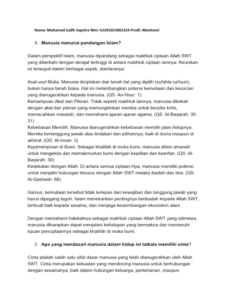 Agama Muhamad Galih Saputra | PDF