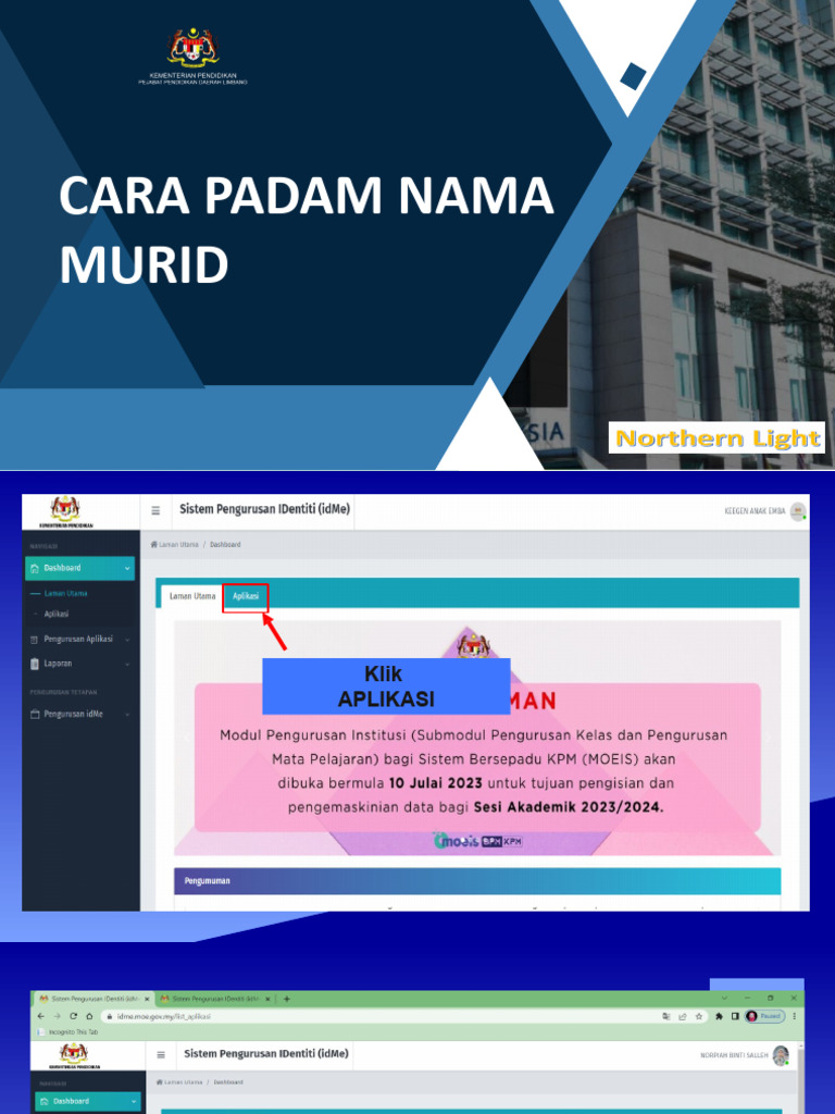 Cara Padam Nama Murid | PDF