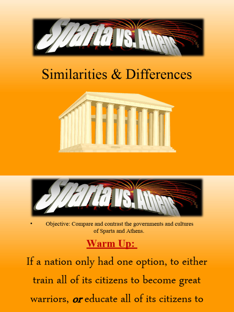 Athens Vs Sparta Lesson 2 | PDF | Sparta | Democracy