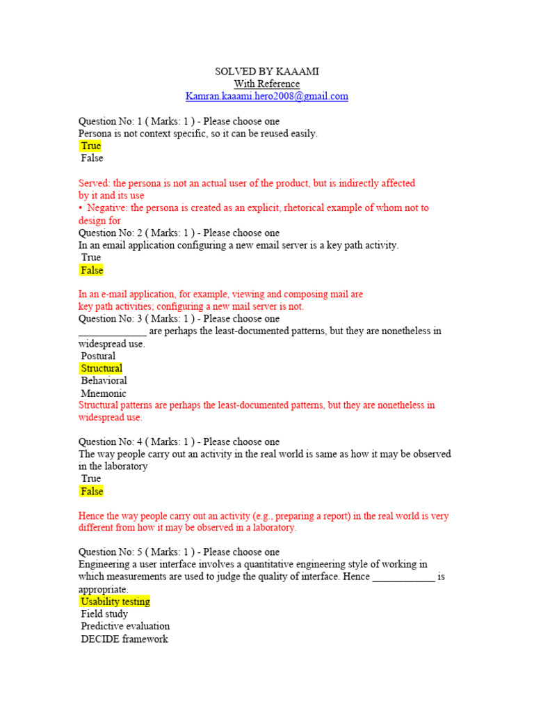 CS408_Solved_Final_term_PapersMCQs_1 | PDF | Usability | Computing