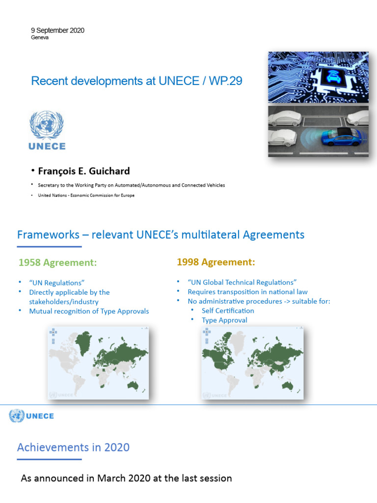 UNECE WP.29 Updates on Vehicle Regulations | PDF | Government | Economies