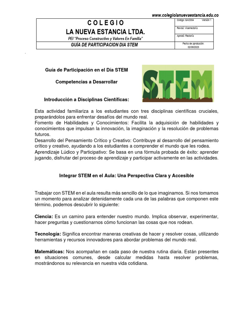 Guia Stem | PDF | Creatividad | Aprendizaje