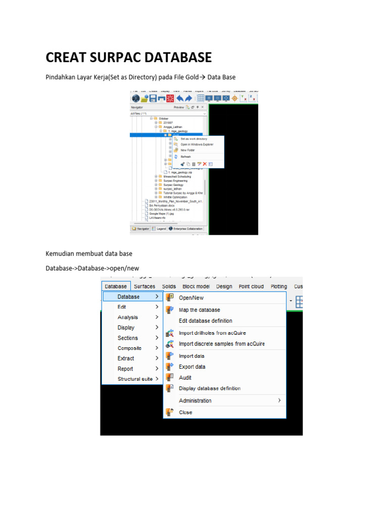 2.creat Surpac Database | PDF