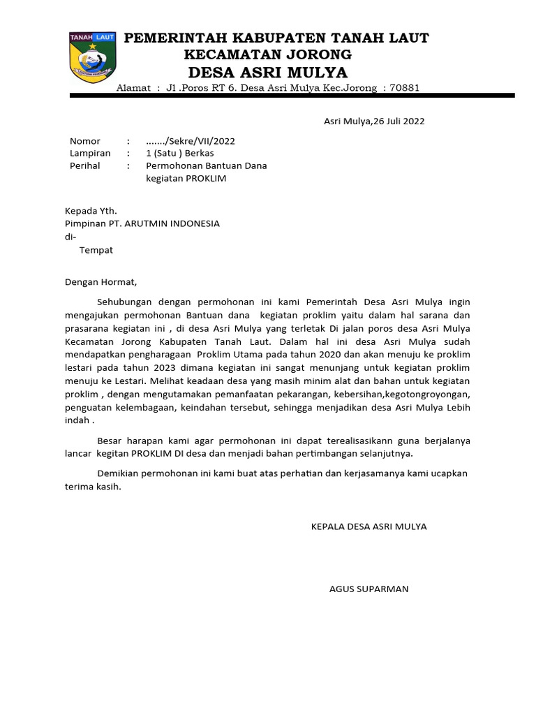 Proposal Gapura Desa | PDF