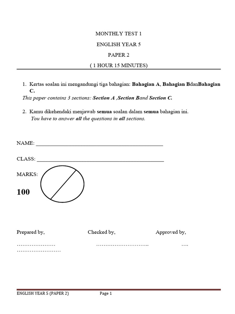 Ujian Mac Bi Tahun 5 | PDF