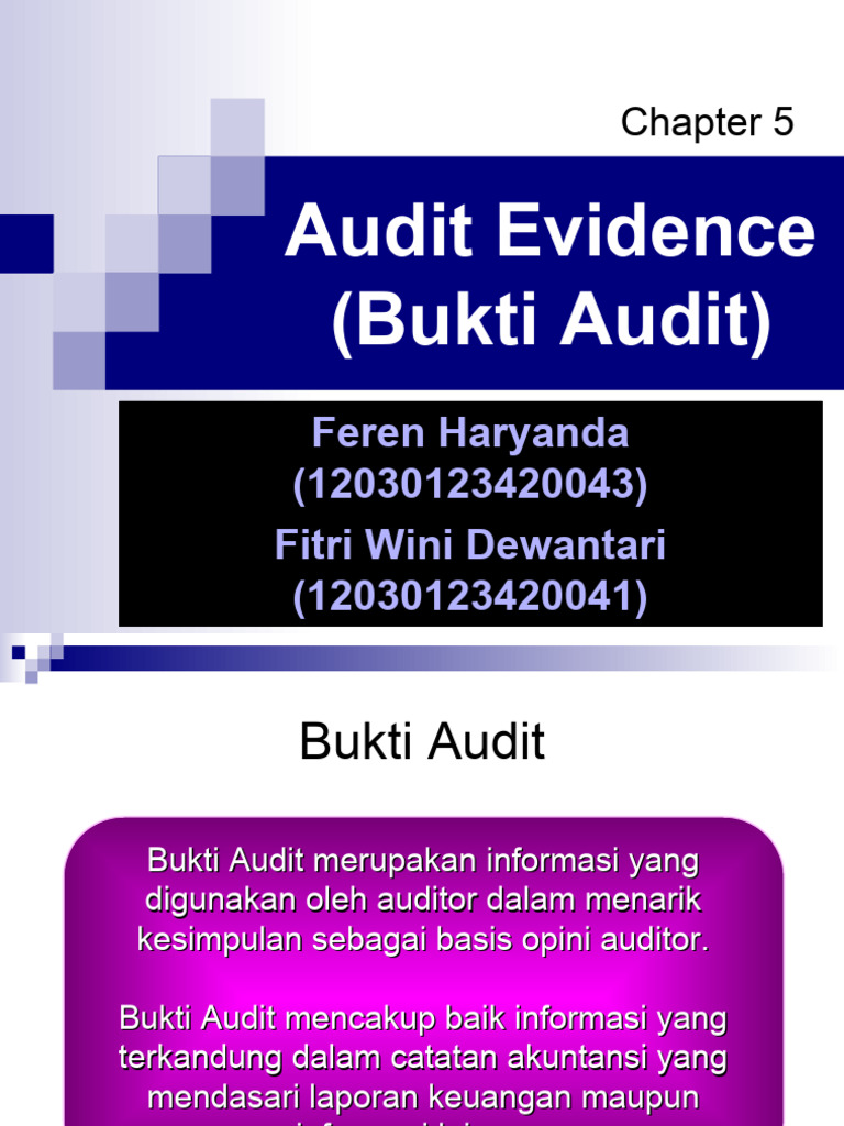 Ch 5 Audit Evidence Kelompok 1 | PDF