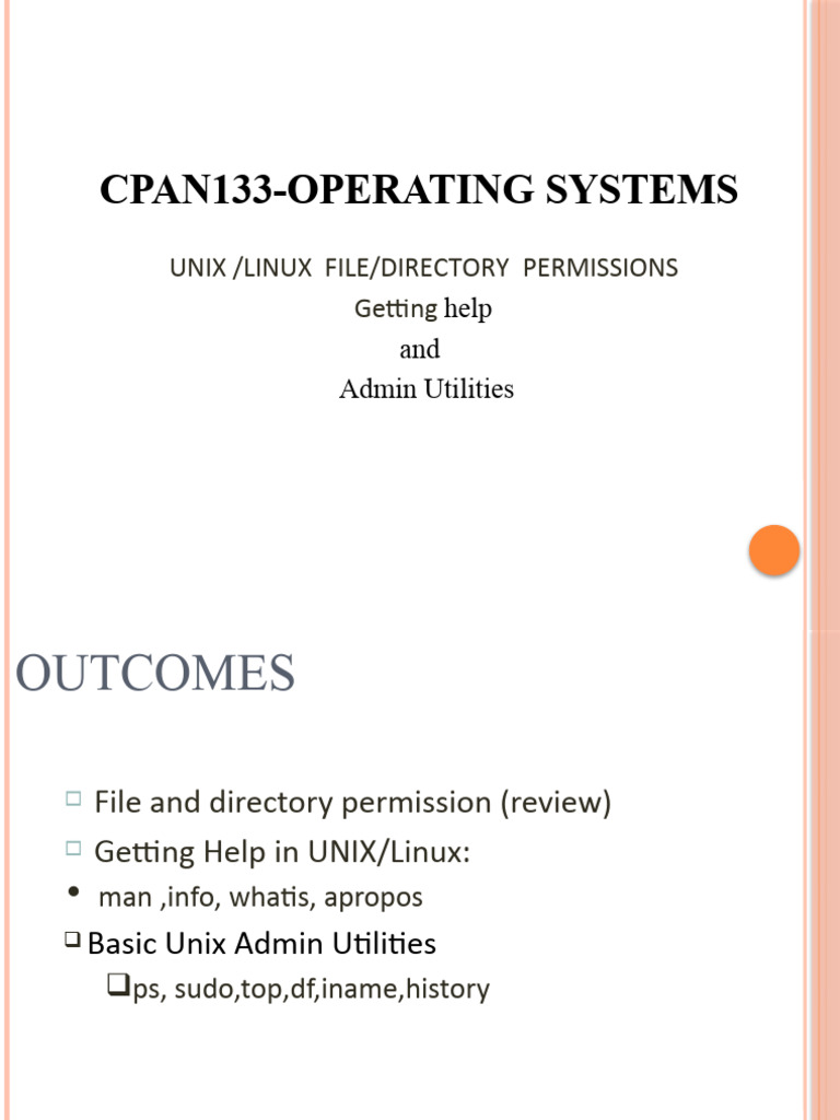 Week5 Permission Help Admin | PDF | Superuser | Computer File